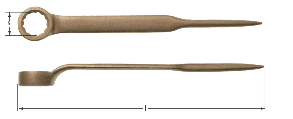 Construction box wrench offset with pin - AMPCO Safety Tools