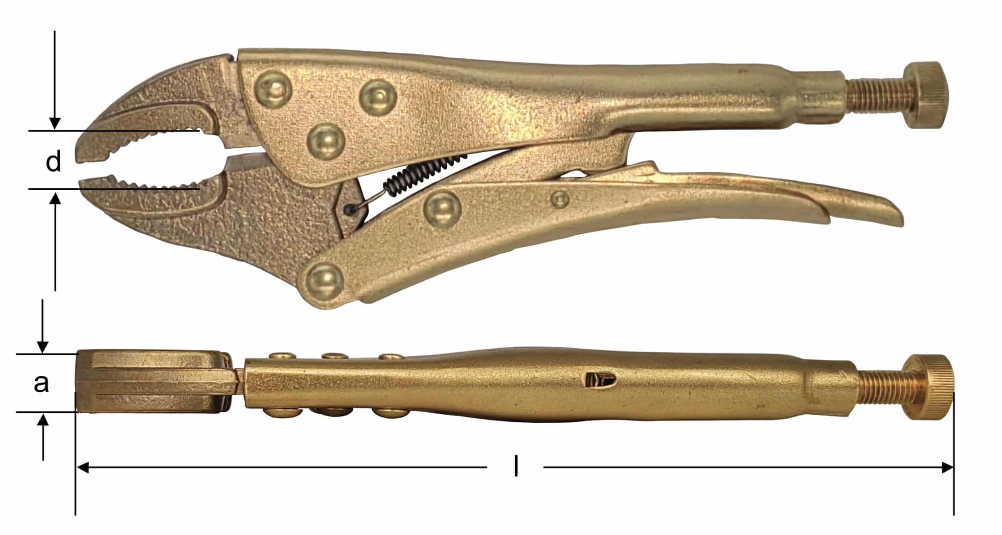 Wide jaw locking Pliers | Non Sparking Tools