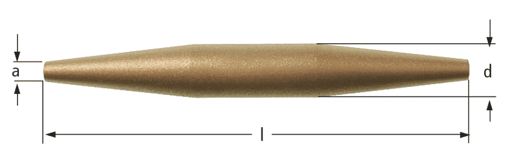 Barrel type drift pin - AMPCO Safety Tools - Non-sparking, non-magnetic ...