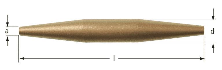 Barrel type drift pin - AMPCO Safety Tools - Non-sparking, non-magnetic ...