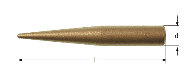 Straight pin - AMPCO Safety Tools - Non-sparking, non-magnetic and ...