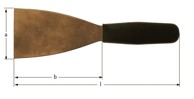 Putty knife, flexible blade, anti-static handle | Non Sparking Tools