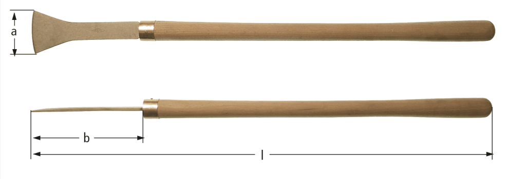 Rust scraper, with handle - AMPCO Safety Tools - Non-sparking, non-magnetic and corrosion ...