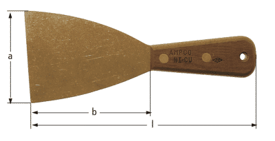 Putty knife, flexible blade - AMPCO Safety Tools