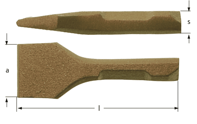 Pneumatic Scaling Chisel Groove Attachment Ampco Safety Tools Non
